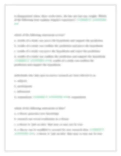 Research Methods Exam Multiple Choice Questions And Answers Exams