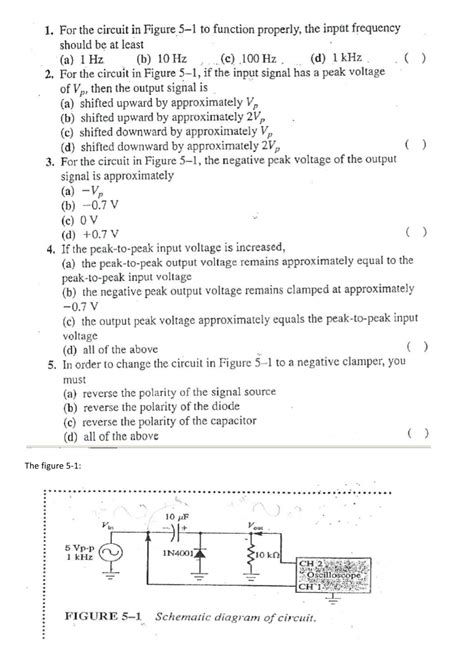 Answered 1 For The Circuit In Figure 5 1 To Bartleby