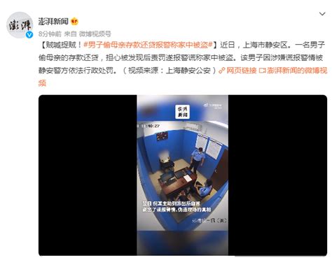 贼喊捉贼男子偷母亲存款还贷担心责罚报警称家中被盗