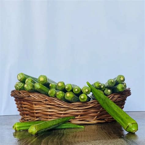 Dark Green A Grade Fresh Okra Lady Finger Packaging Size 10 Kg At 45 Kg In Chennai