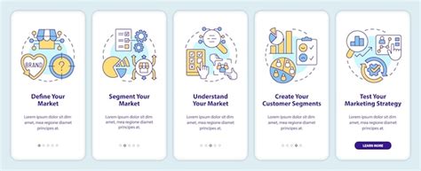 Premium Vector Get Started With Segmentation Onboarding Mobile App Screen