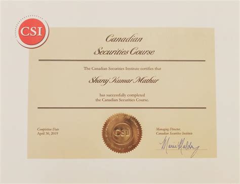 Sharaj Kumar Mathur On Linkedin Finally Got My Csc Certificate 31
