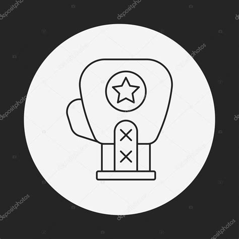 Boxing Gloves Line Icon Stock Vector By Vectorchef 73765533