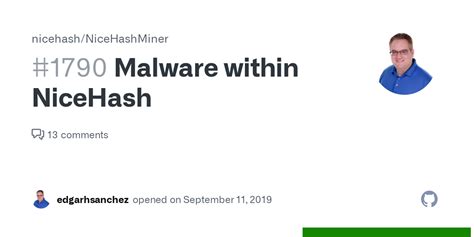 Malware Within Nicehash · Issue 1790 · Nicehashnicehashminer · Github