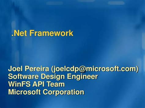PPT Net Framework PowerPoint Presentation Free Download ID 1266455