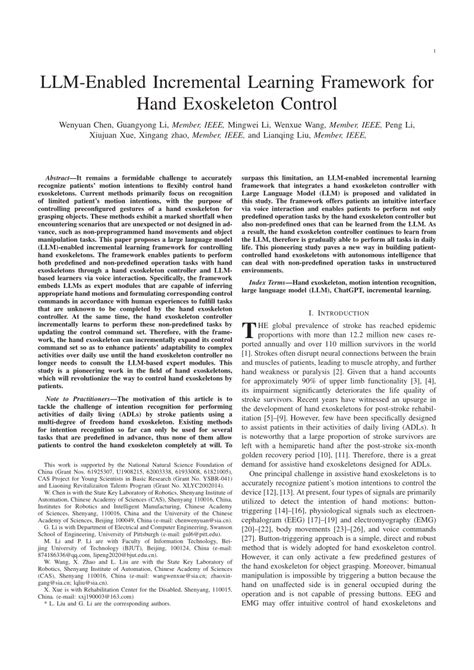PDF LLM Enabled Incremental Learning Framework For Hand Exoskeleton