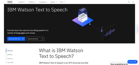 IBM Watson Text To Speech Convert Written Text To High Quality Audio Recordings