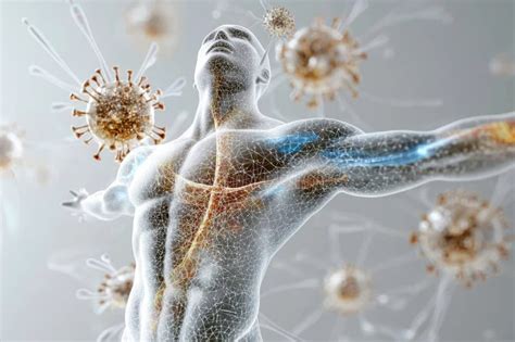 Immunity Shield Abstract Visualization Of Human Immunity Portraying Its Role In Safeguarding