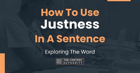 How To Use Justness In A Sentence Exploring The Word