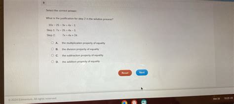 solved 9 select the correct answer what is the justification for step