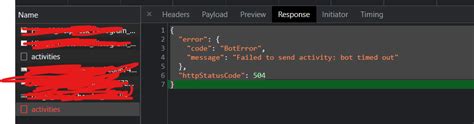 Getting Gateway Timeout Issue With Directline Channel Issue