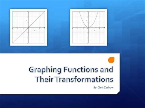 Graphing Functions And Their Transformations Ppt