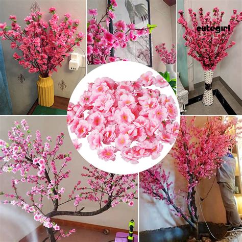 【居家裝飾】仿真桃花朵 桃花瓣玫瑰花裝飾花假花塑膠花diy小花朵布花朵 蝦皮購物