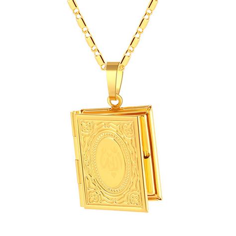 Newly Women Men Allah Necklace Photo Frame Pendant Vicedeal