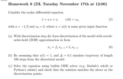 Consider The Scalar Differential Equation X˙ A X