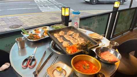 시흥 배곧 삼겹살 맛집 부추삼겹살 중독적인 부추무침이 최고야 네이버 블로그