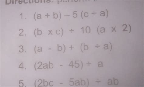 Direction Perform The Indicate Operation Brainly Ph
