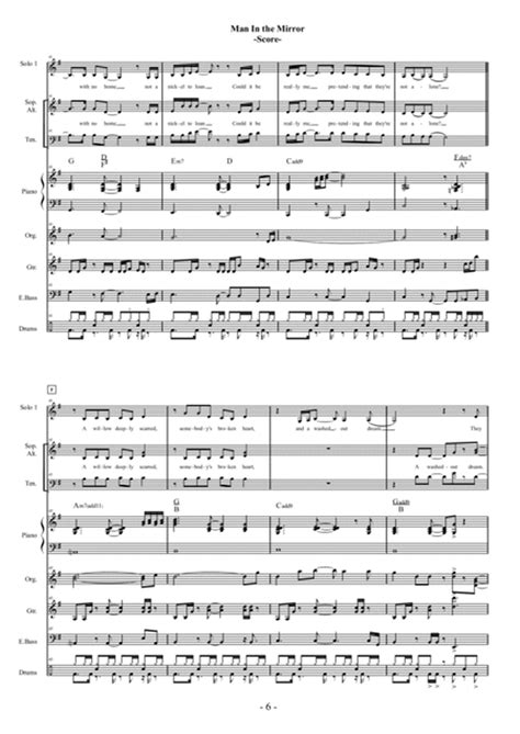 Man In The Mirror By Michael Jackson Piano Sheet Music Worksheets Library