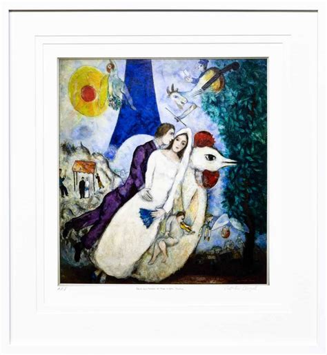 Marc Chagall Bride And Groom Of The Eiffel Tower Mutualart