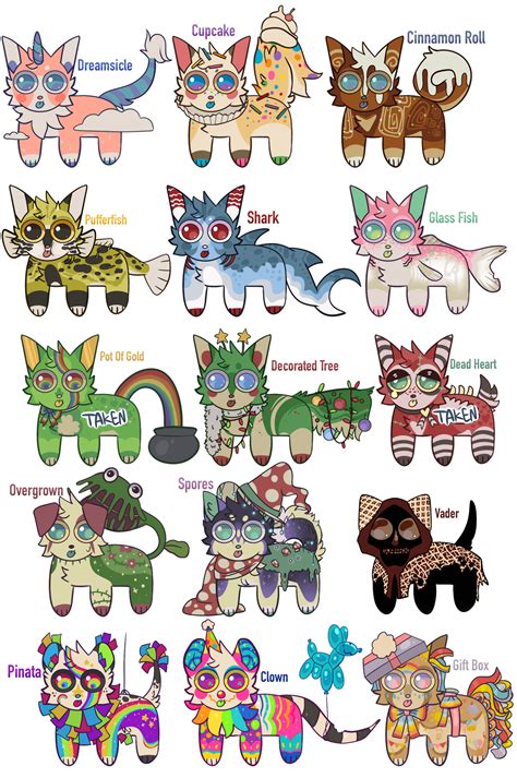 Reduced Themed Adopts Open By Venthyr On Deviantart