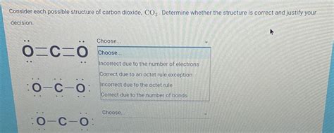 Solved Consider Each Possible Structure Of Carbon Dioxide Co
