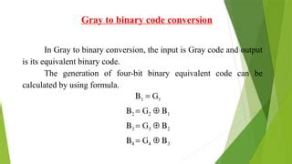 Code Conversions Binary To Gray Vice Versa Pptx