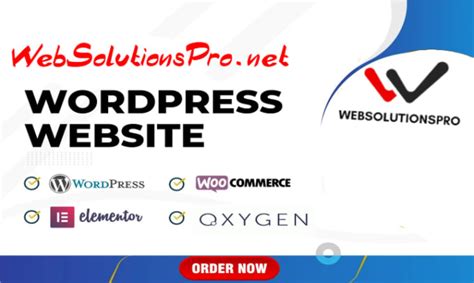 Design And Develop Wordpress Website Using Element Or Oxygen Builder By