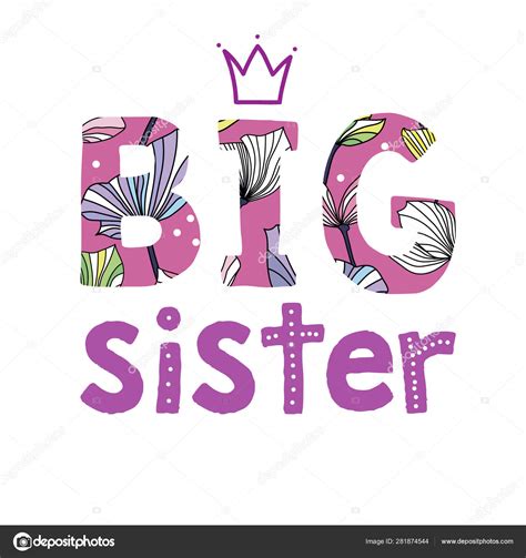 Big Sister Cute Stock Vector By ©pushnoval 281874544