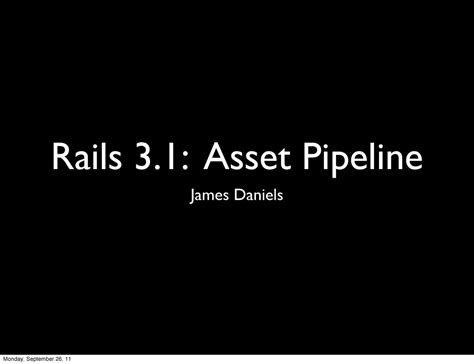 Rails 3 Asset Pipeline Speaker Deck