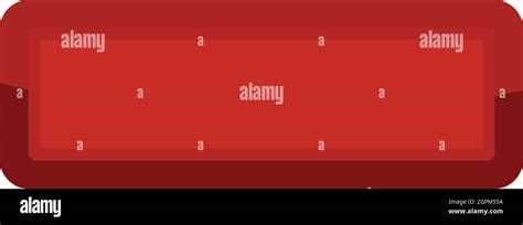 Red Rectangle Button Icon Cartoon Style Stock Vector Image And Art Alamy