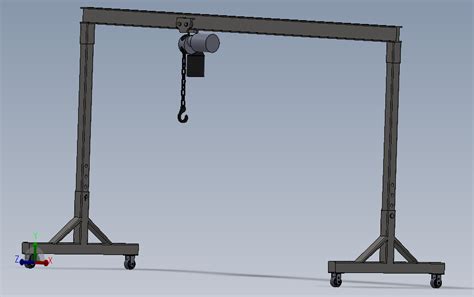 龙门吊solidworks 2010模型图纸下载 懒石网