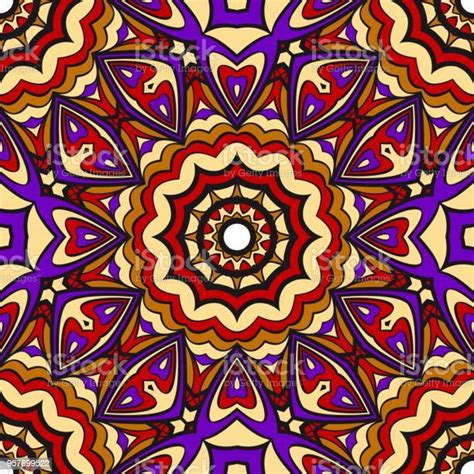 抽象幾何花的圖案無縫向量圖設計賀卡 背景 牆紙 室內設計向量圖形及更多俄羅斯圖片 俄羅斯 圓形 夏天 Istock