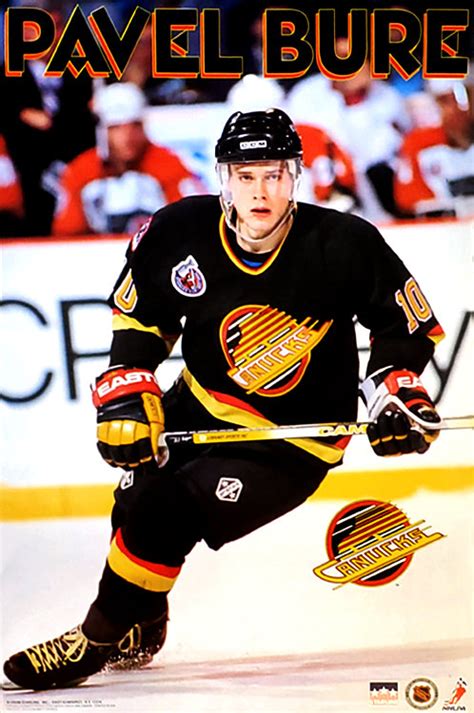 Pavel Bure Rookie Vancouver Canucks Poster 1993 Starline Inc