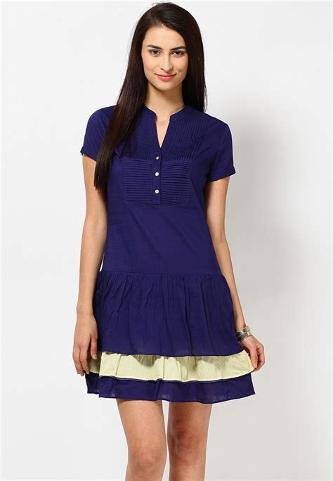 Casual Navy Blue Dress