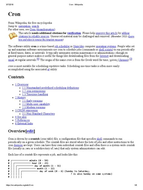 Cron Wikipedia Pdf Computer Engineering Software Engineering