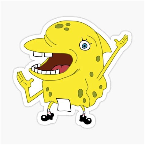 Dolphin Spongebob Sticker For Sale By Yellowwpaint Redbubble