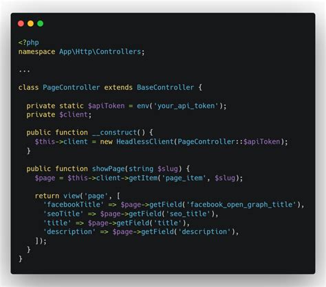 laravel integration with headless cms
