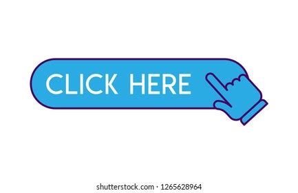 Hand Pointer Clicking On Click Button Stock Vector Royalty Free Shutterstock