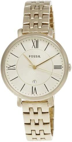 Fossil Analog Silver Dial Women S Watch ES3284 Stainless Steel Gold Strap Fossil Amazon In
