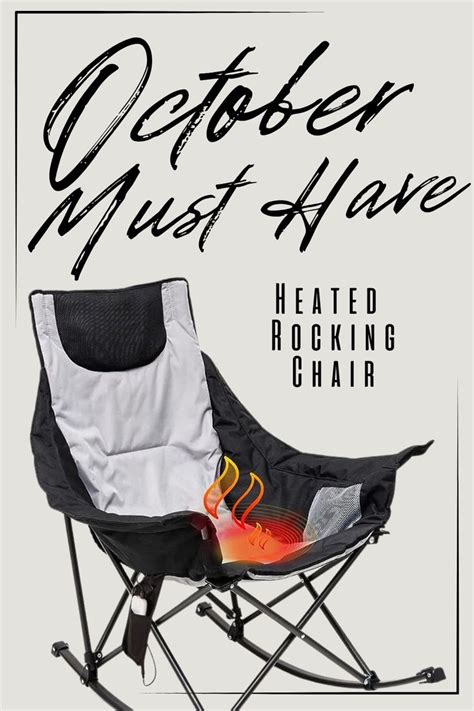 A Folding Chair With The Words Getter Just Have Heated Rocking Chair On It