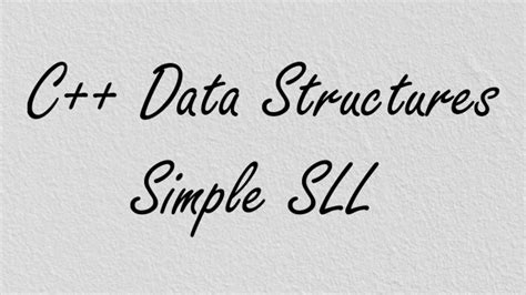 C Data Structures A Simpler Singly Linked List Youtube