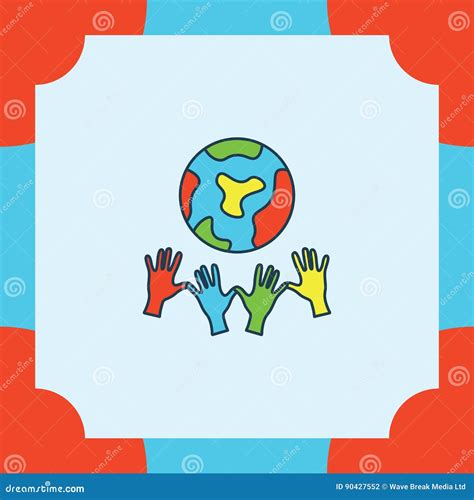 Greeting Card With Unity In Diversity Symbol Stock Vector