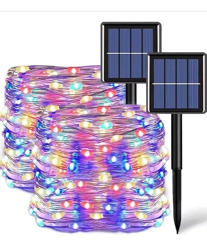 Luz Navidad Guirnalda Alambre 20 Metros Panel Solar 200 Leds Cuotas