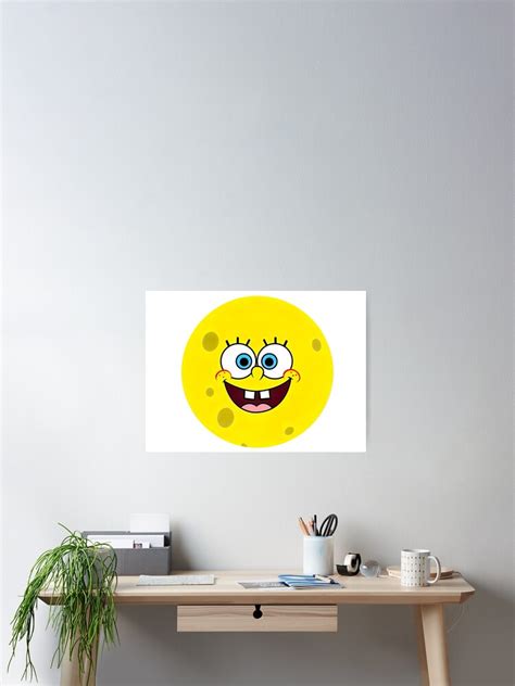Spongebob Circle Face Poster For Sale By Imnodix Redbubble
