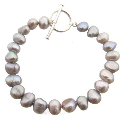 Silver Grey Pearl Bracelet