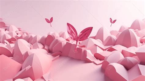 Pink 3d Low Poly Geometric Powerpoint Background For Free Download Slidesdocs