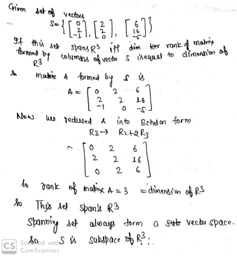 0 6 16 3 consider the set of vectors in r 2 and determine whether