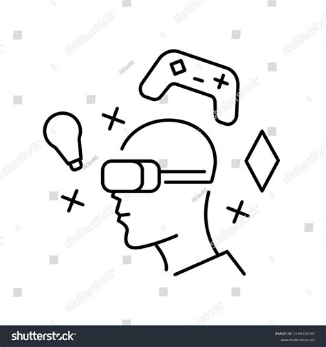 Shared Digital World Metaverse Development Thin Stock Vector (Royalty Free) 2144254347 ...