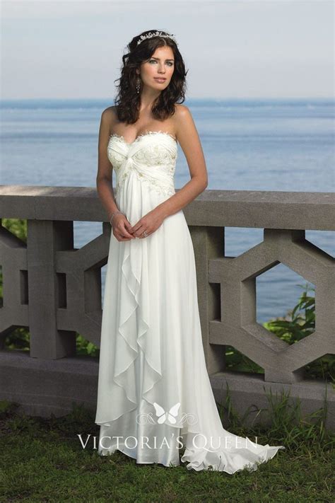 Empire Waist Chiffon Wedding Dress 60 Photos