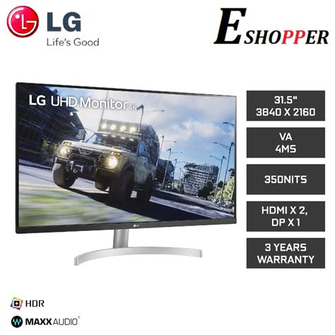 LG 32UN500-W 31.5'' UHD 4K (3840x2160) HDR MONITOR | Shopee Malaysia